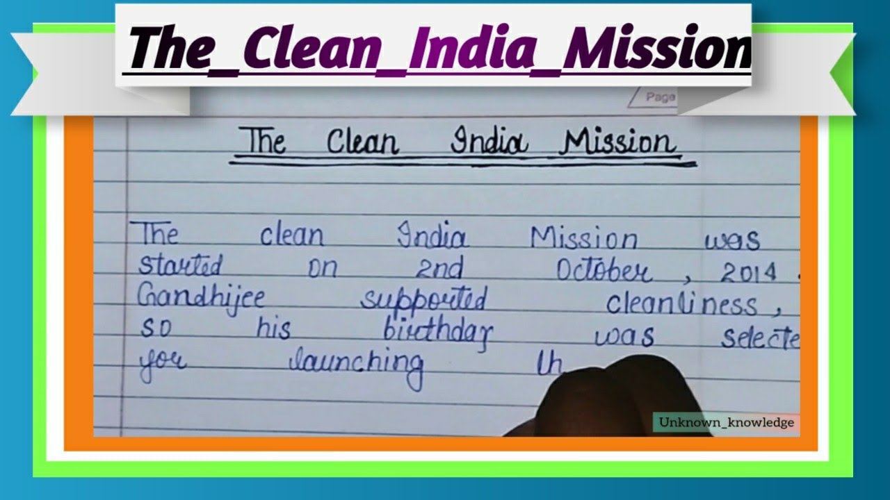 ||Write an essay on the clean india mission in english||.. ||Essay on ...