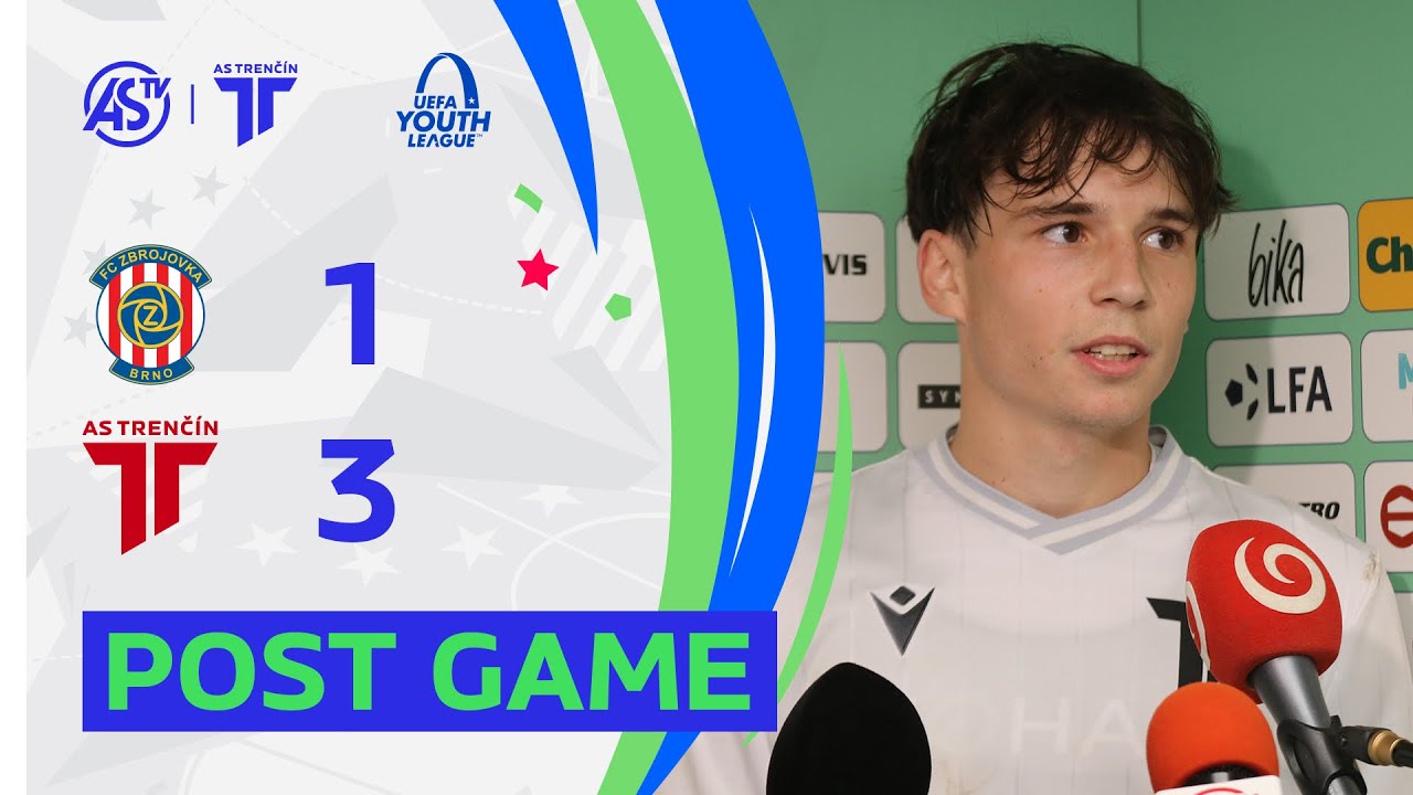 UYL | Postgame | Adrián Fiala | FC Zbrojovka Brno U19 - AS Trenčín U19 ...