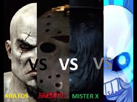 WWE 13: Kratos VS Jason VS MR.X VS Sans - YouTube
