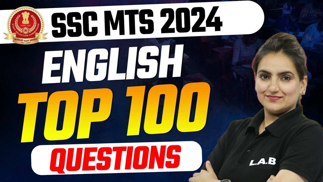 SSC MTS 2024 | SSC MTS English classes | SSC MTS English Top 100 ...