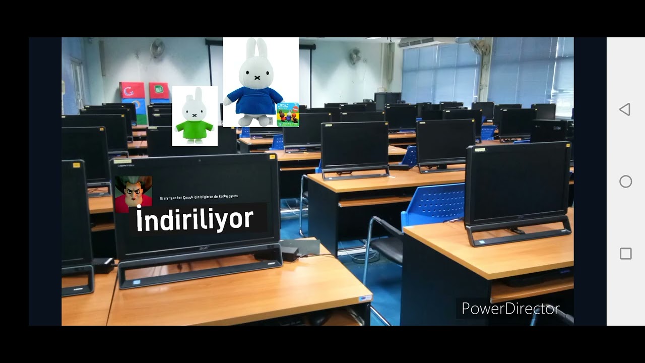 EYVAH! Dan ile korku oyunu oynuyor Scary teacher oynuyor Miffy Çok ...