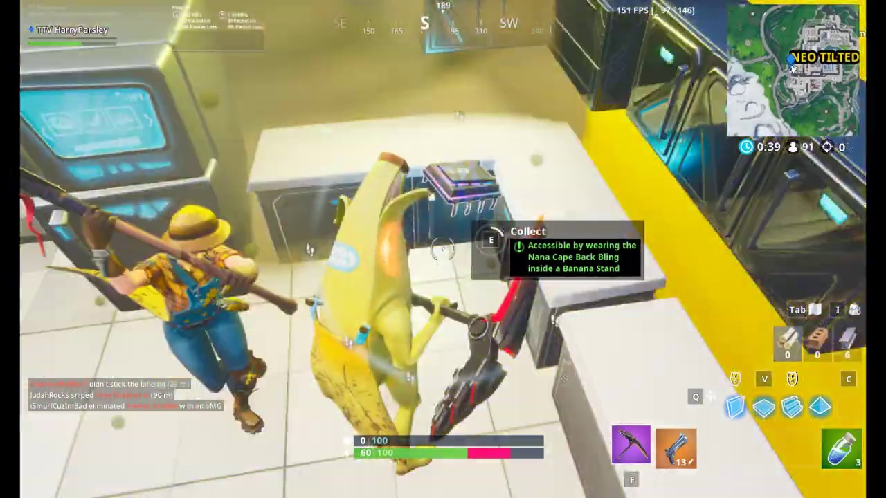 Fortbyte 43 Location!! Wear the Nana Cape Backbling inside a Banana ...