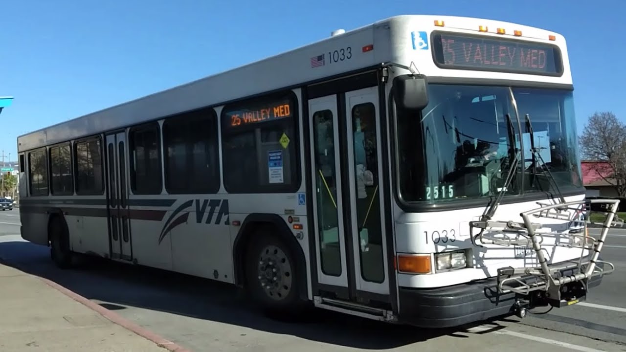 Santa Clara VTA 2001 Gillig Low Floor 40' 1033 on Route 25 - YouTube