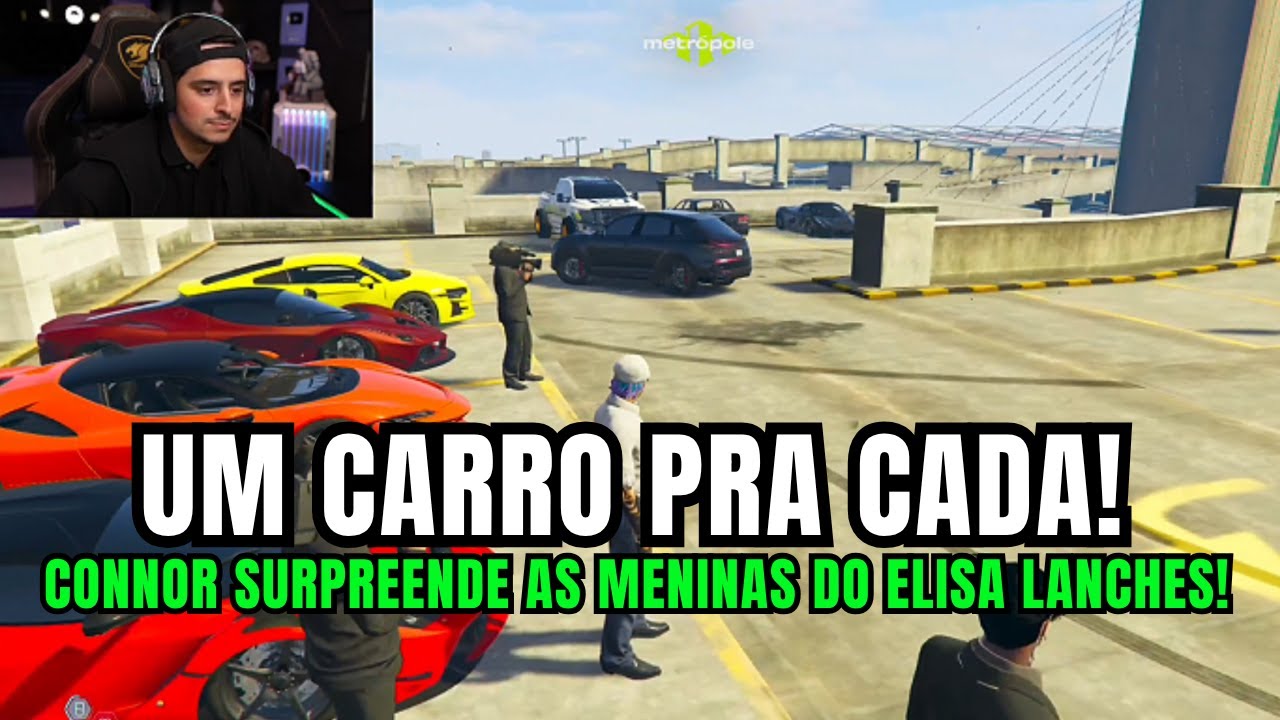 CONNOR PRESENTEIA AS MENINAS DO ELISA LANCHES 🍔🚗 UM CARRO PRA CADA UMA ...