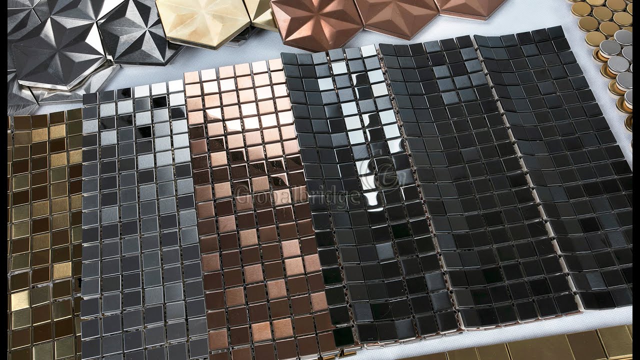 Global Bridge square metal mosaic tile--SSY series - YouTube