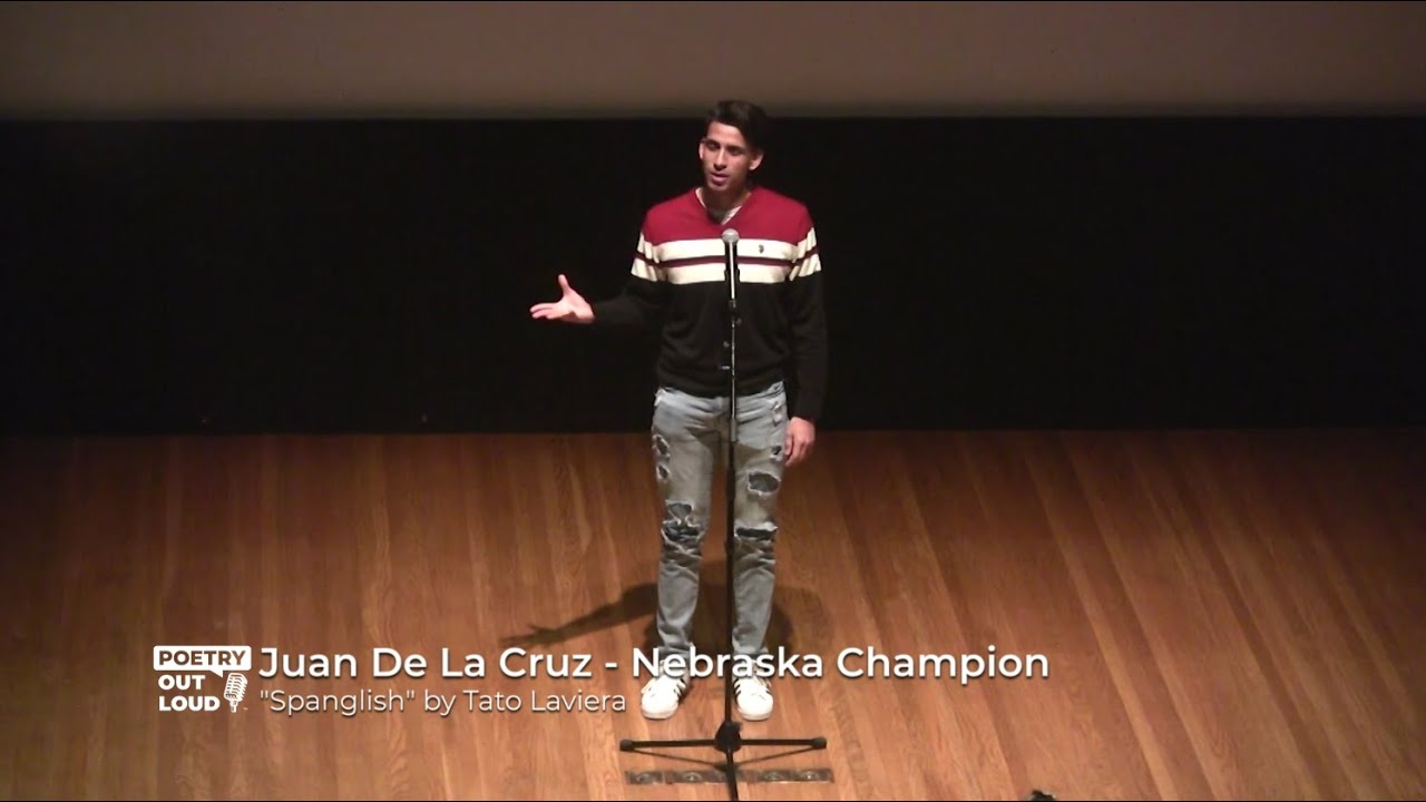 Poetry Out Loud: Juan De La Cruz recites “Spanglish” by Tato Laviera ...