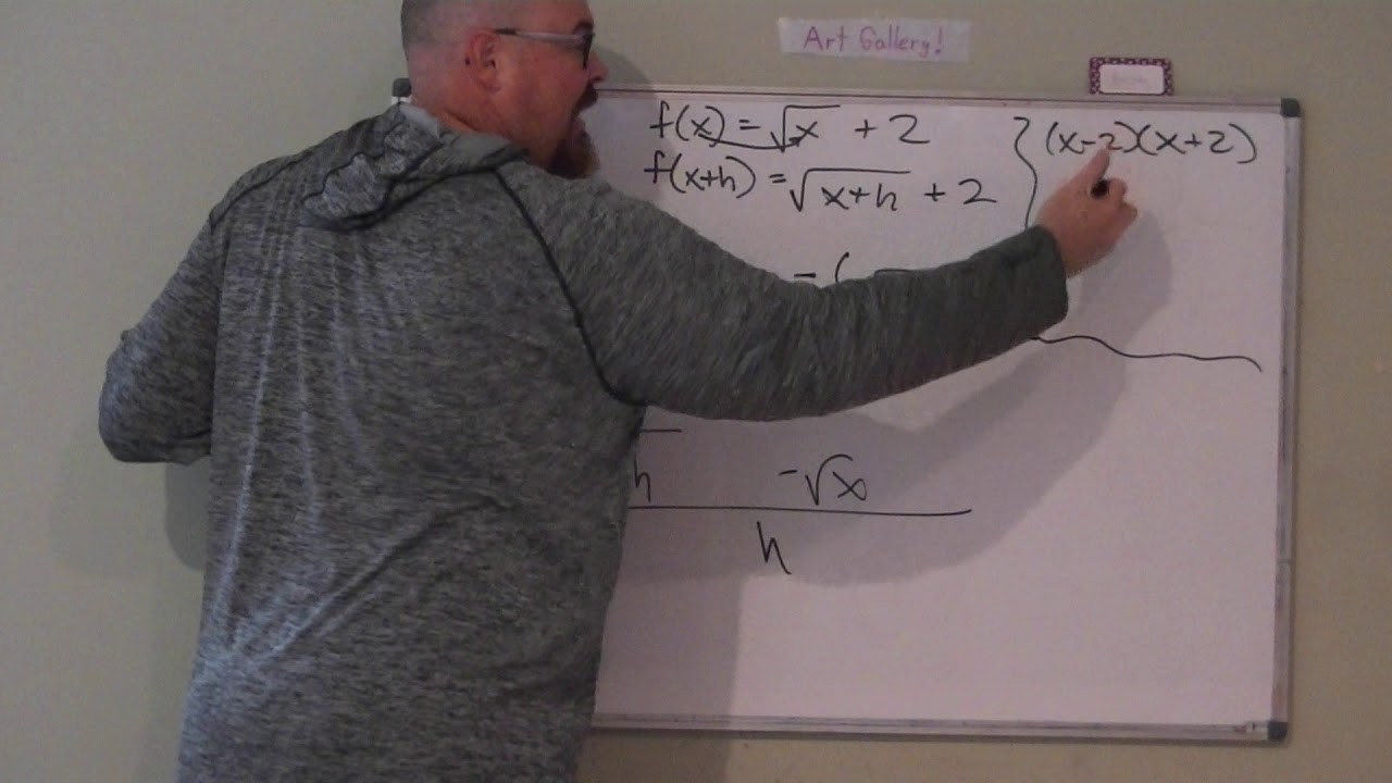 Difference Quotient of a Radical Function - YouTube