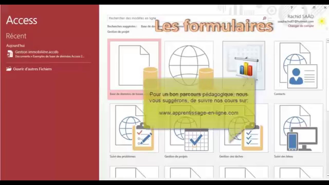 Microsoft Access 2016 #04 : Créer des formulaires à l'aide de l ...