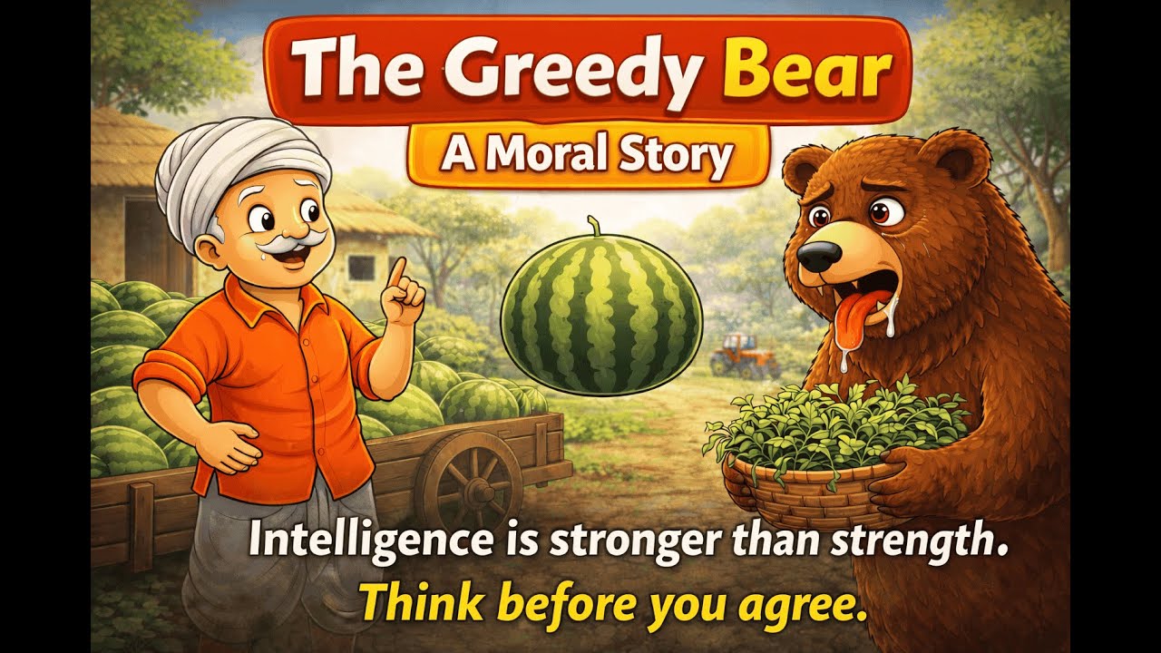 The Greedy Bear and the Clever Farmer | Kids story | Moral Story - YouTube