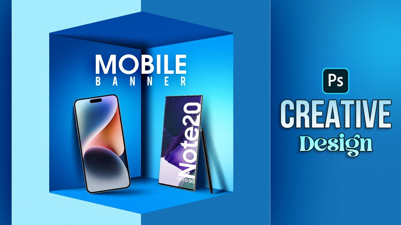 Design AMAZING Mobile Banners in Photoshop. - YouTube