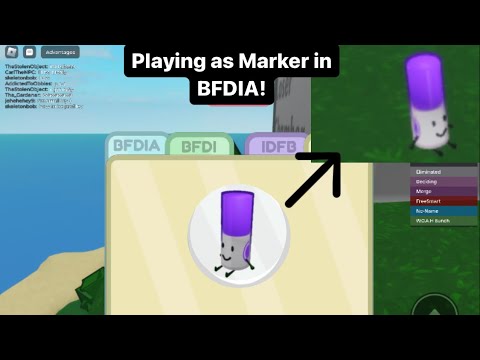 Playing as Marker in BFDIA (must watch) - YouTube