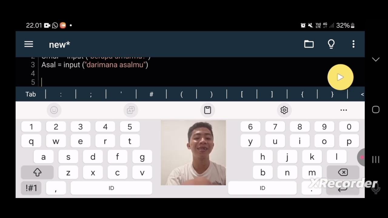 Tugas terstruktur Pemrograman Komputer pertemuan ke dua "string dan input" - YouTube
