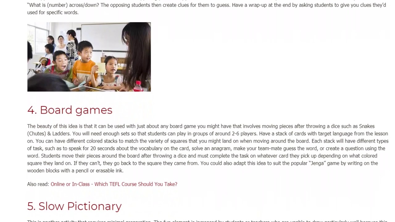 7 Fun Activities for Teaching Vocabulary in the ESL Classroom | ITTT ...