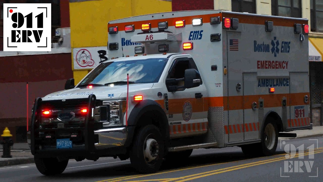 Boston EMS Ambulance 6 Responding - YouTube
