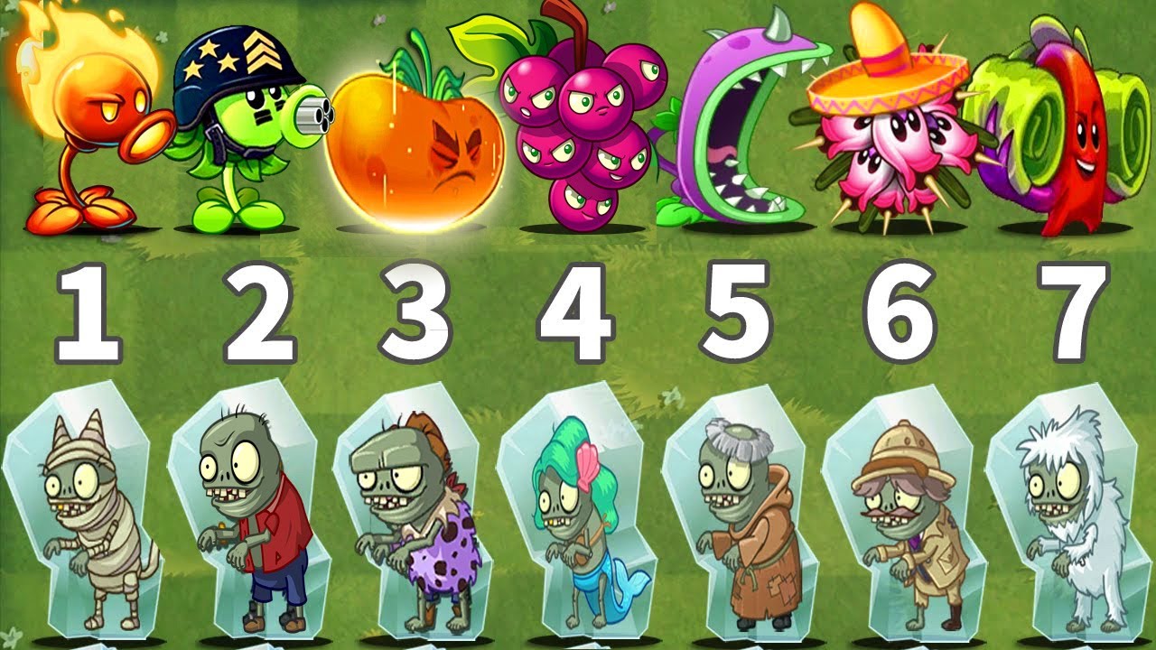 PvZ 2 Challenge - All Plants With 1 Plant Food VS Team Frozen Imp ...