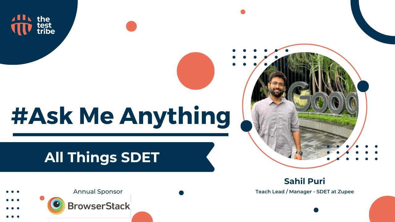 AMA on "All things SDET" With Sahil Puri - YouTube