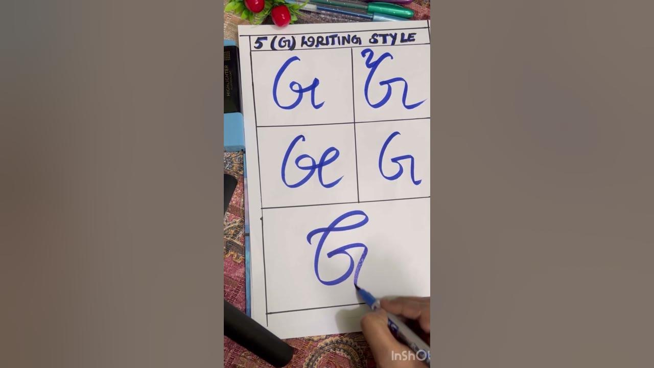 How To Write G Font To 5 Way's. #shots #calligraphy #albhabet # ...