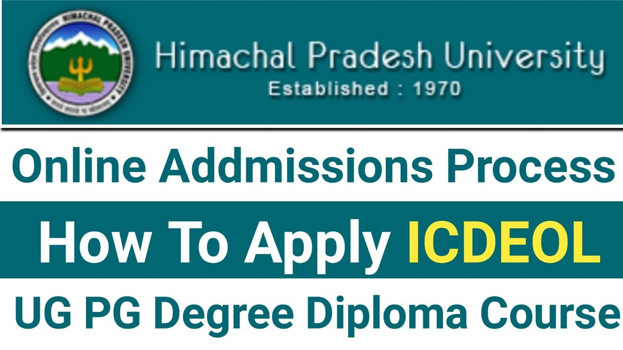 hpu ICDEOL Addmission online process 2024 - YouTube