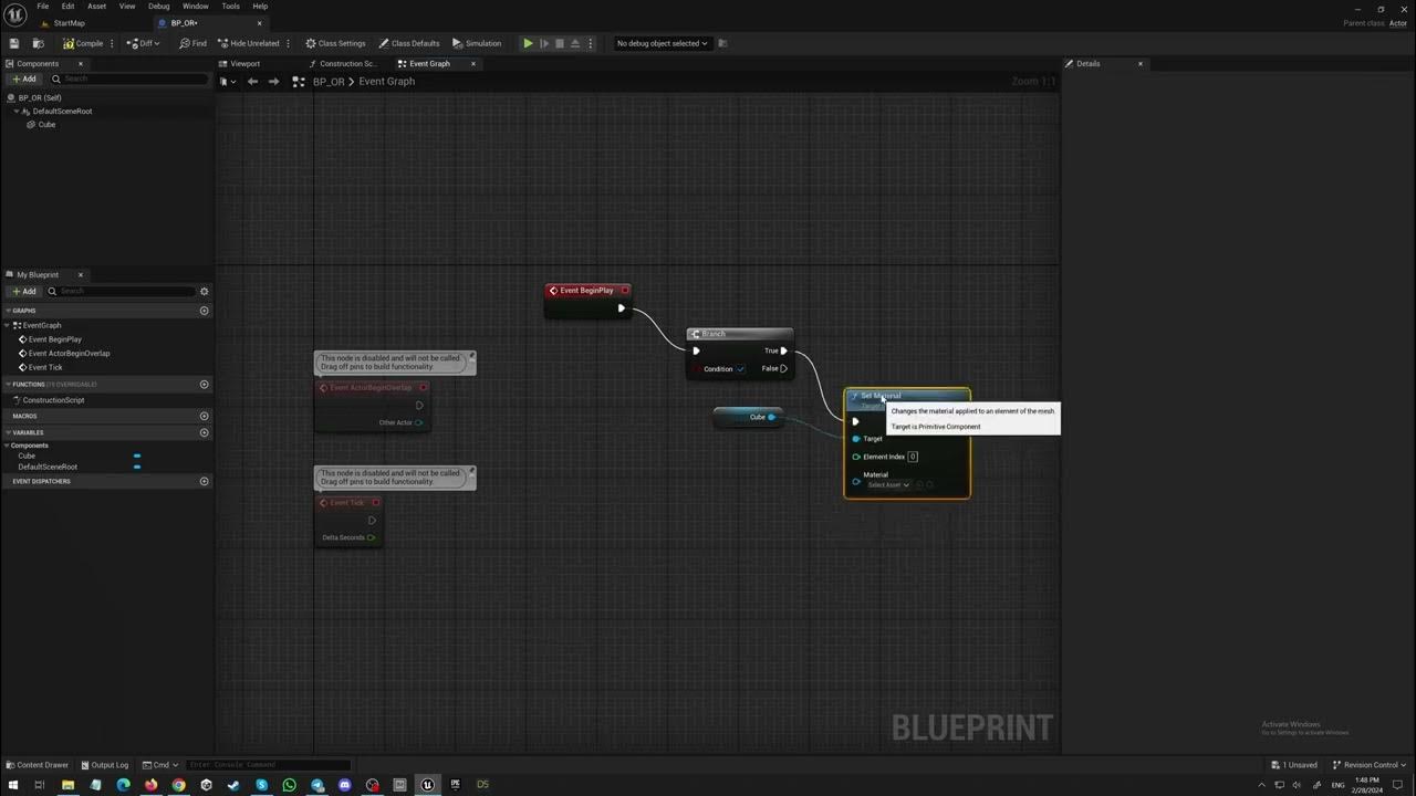 Unreal Engine 5: How to use OR (Blueprint) - YouTube