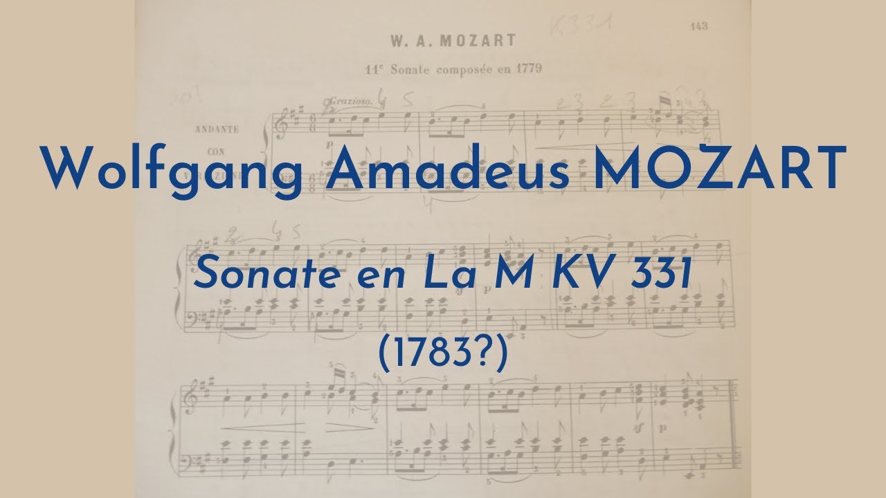 Wolfgang Amadeus Mozart, Sonate en La Majeur KV331 (1779) - YouTube