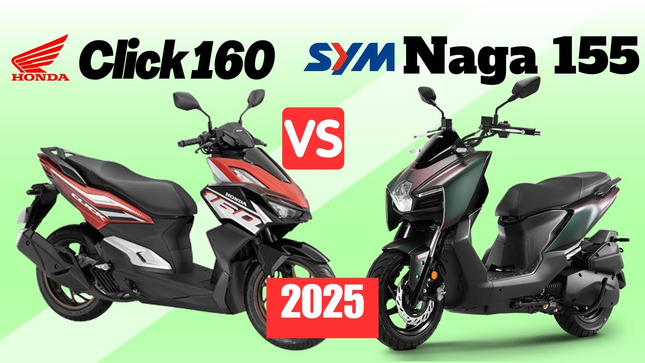 Honda Click 160 vs SYM Naga 155 | Side by Side Comparison | Specs ...