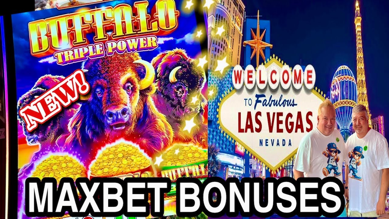 NEW! BUFFALO TRIPLE POWER SLOT MACHINE! MAXBET BONUSES! BELLAGIO LAS ...