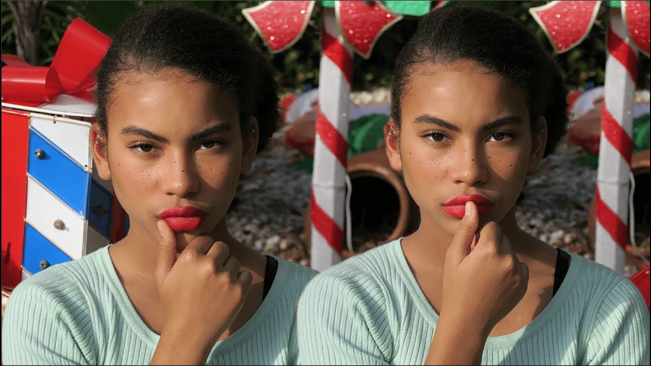 Holiday Glam Makeup Look + FAUX FRECKLES || Nikki Bruner - YouTube