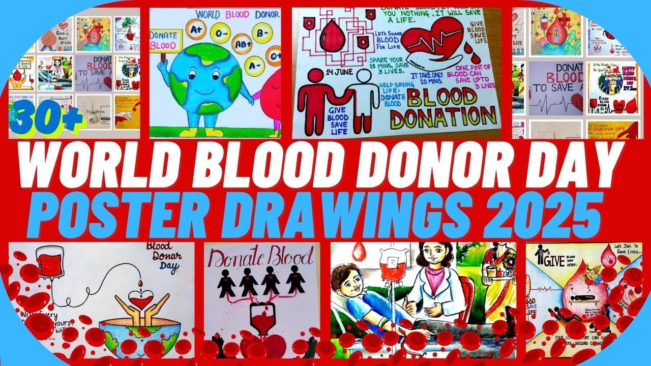 World blood donor day Poster drawing ideas 2025 | Easy posters on World ...