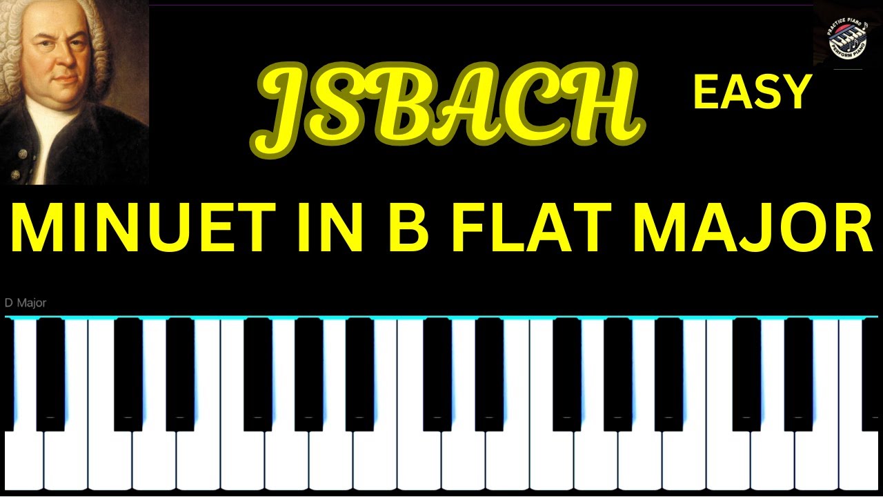 Slow Minuet in B Flat Major(EASY PIANO TUTORIAL) - YouTube