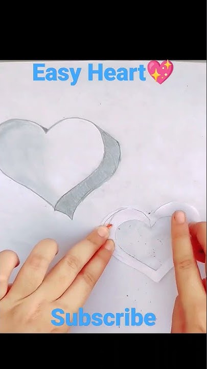 Easy Heart drawing ll 3d heart drawing step by step ll - YouTube