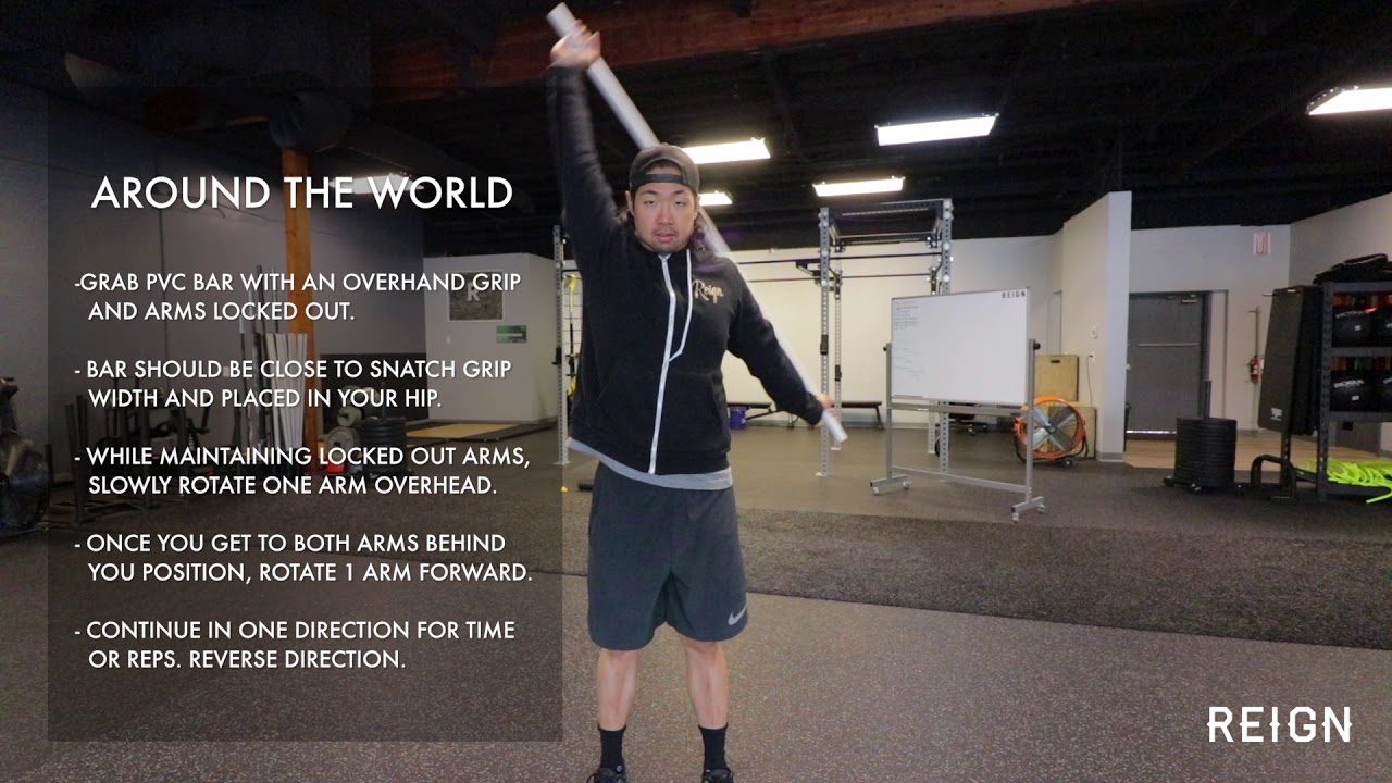 PVC Around The World Warmup Drill | Exercise Demo Reign Fitness - YouTube
