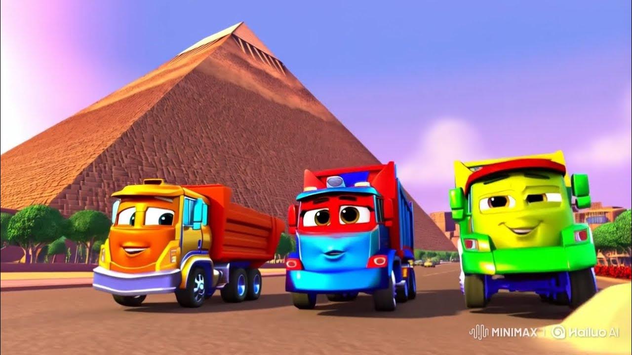 Five Little Dump Trucks 🚚| Dump Truck Song for Kids 🚧| Counting ...