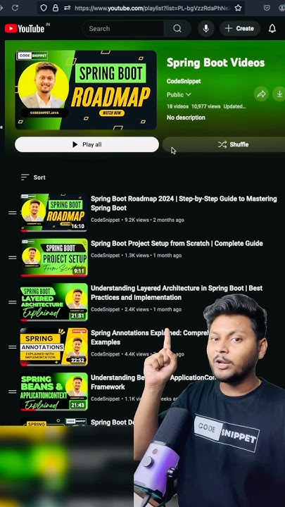 Spring Boot Playlist Javaframework Coding Springplatform Springboot Programming Youtube