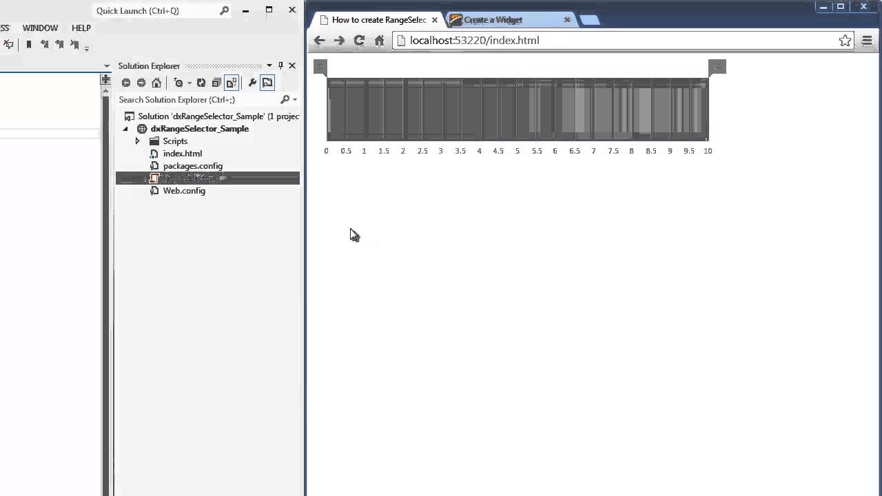 Devexpress Devextreme Html5 Range Selector In Aspnet Youtube
