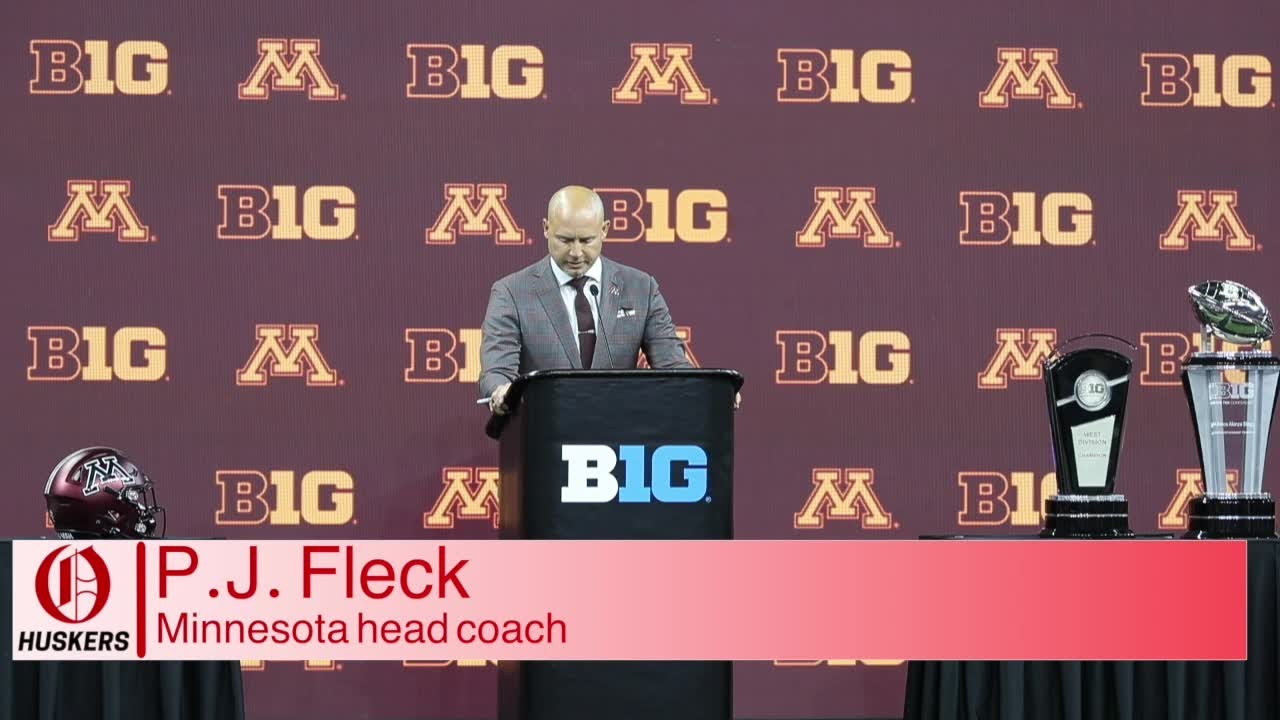Minnesota coach P.J. Fleck speaks during Big Ten football media days ...