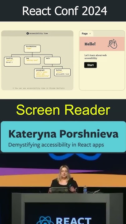 How web accessibility uses html semantics! #reactconf #react - YouTube