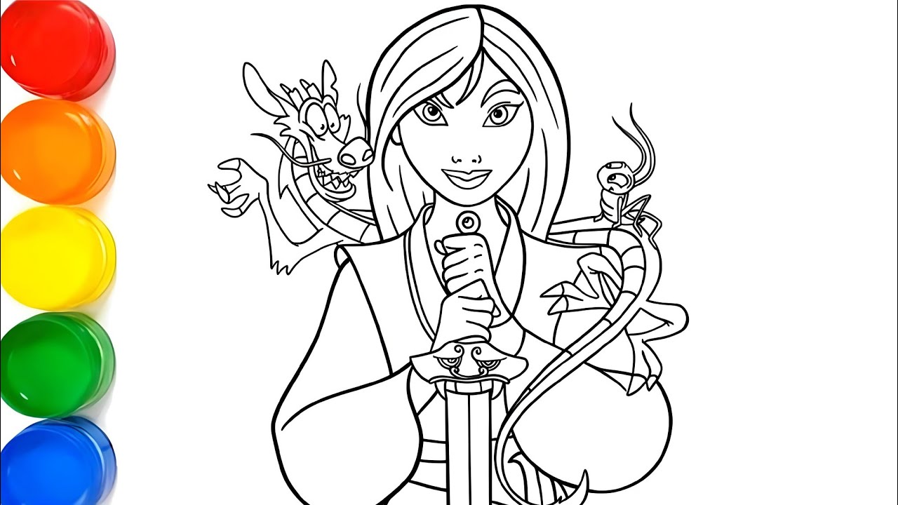Disney Princess Mulan Drawing and Coloring, Princess Mulan Drawing ...