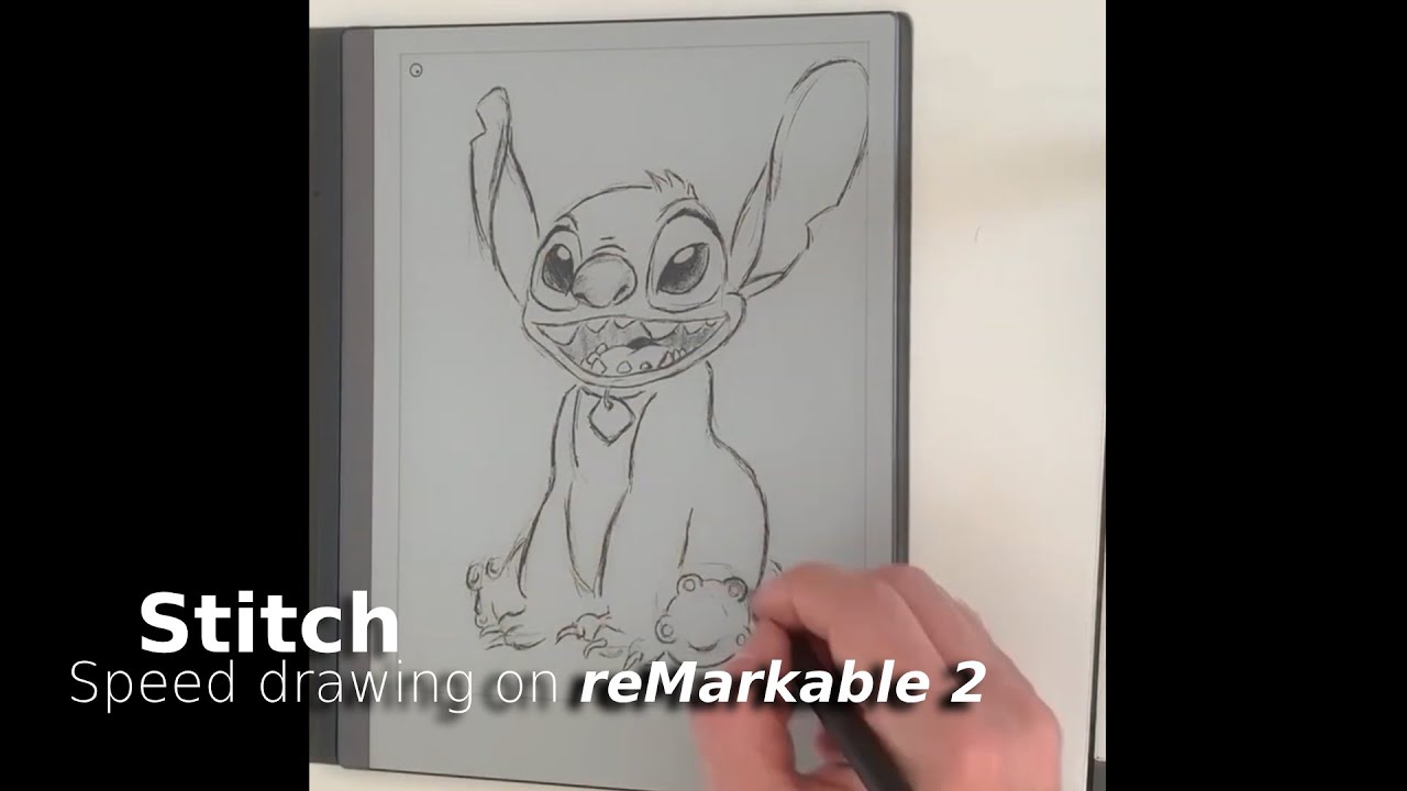Speed drawing on reMarkable 2 (Stitch) - YouTube