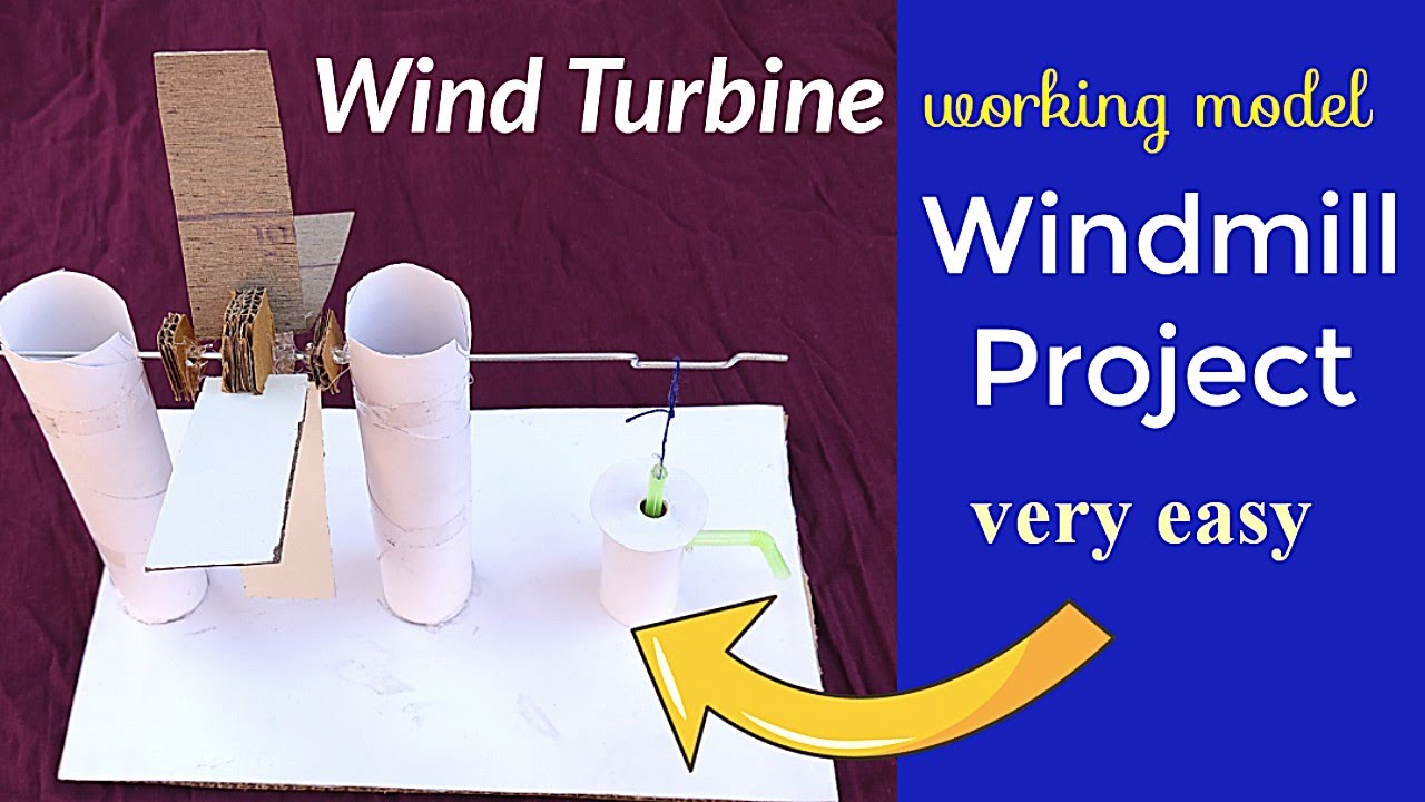 How to make Windmill for School Project | Working Model of Windmill for ...