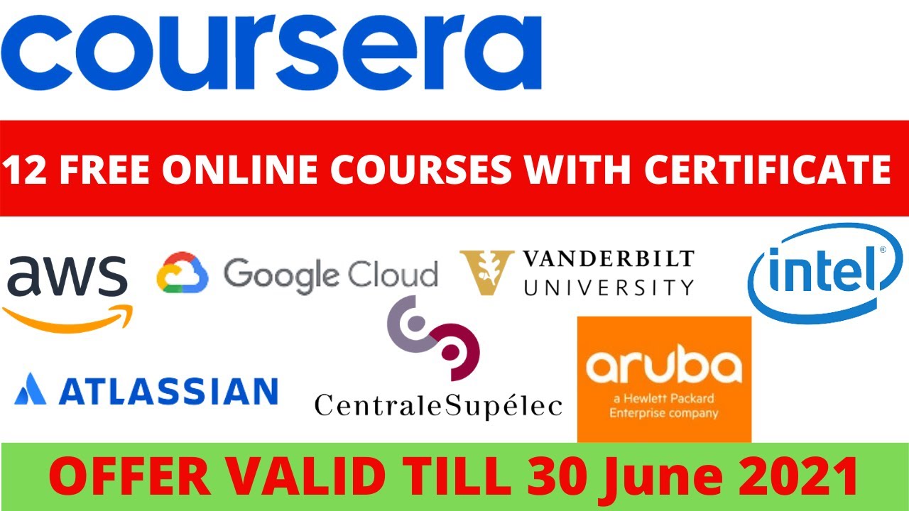 Coursera Free Premium Courses | Intel | Google Cloud | AWS | Free Online Courses with ...