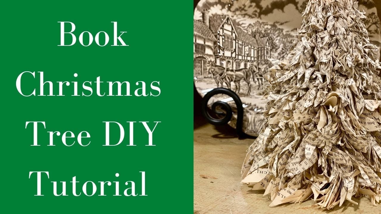 DIY Paper Christmas Tree from a book, Christmas Home Decor, New England ...