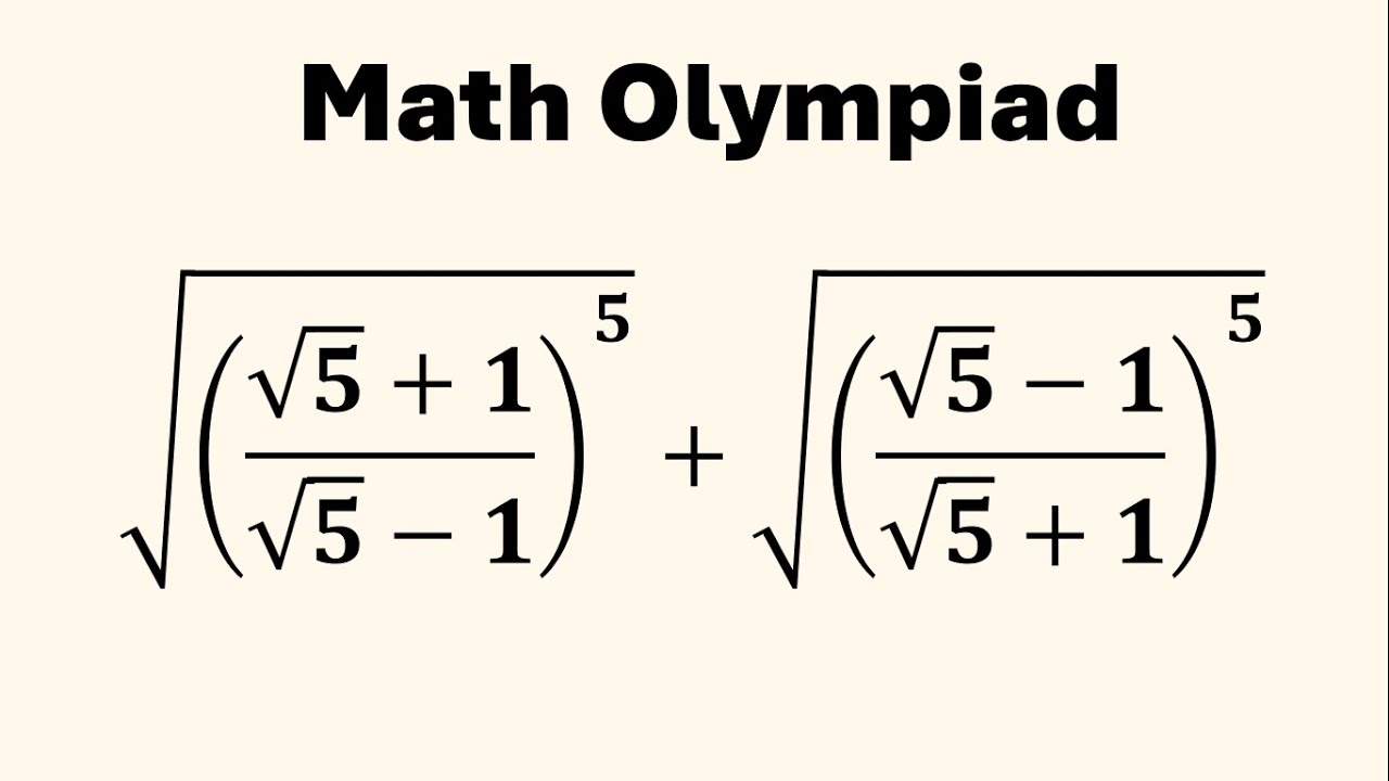 A Nice Radical Math Problem | Can You Solve This? - YouTube