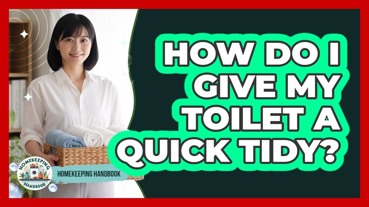 How Do I Give My Toilet A Quick Tidy? - YouTube