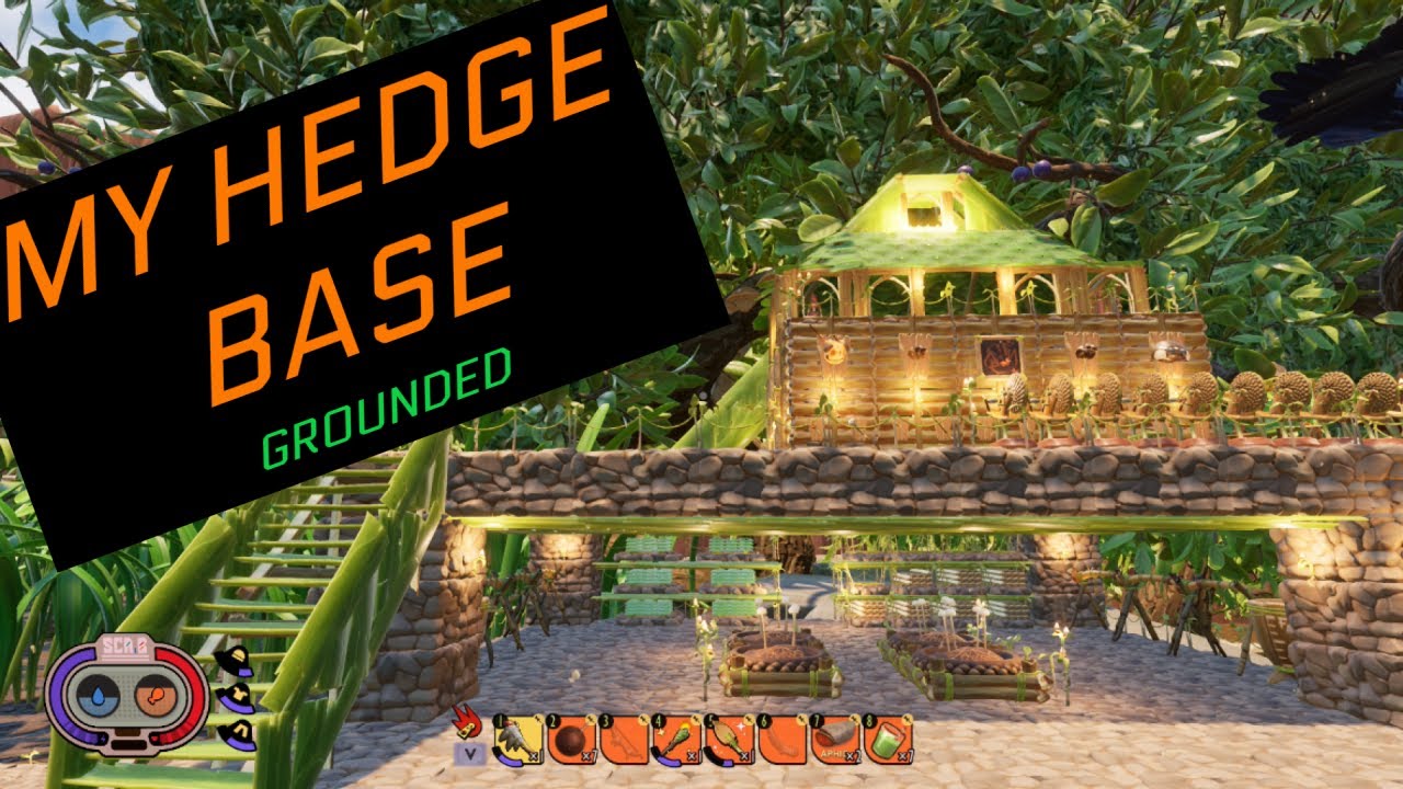 Building My Hedge Base (Red Base) in Grounded - YouTube