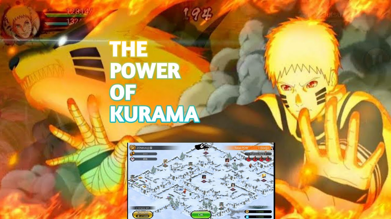 Power of kurama! Attacking on world top 1 | Naruto x boruto Ninja ...