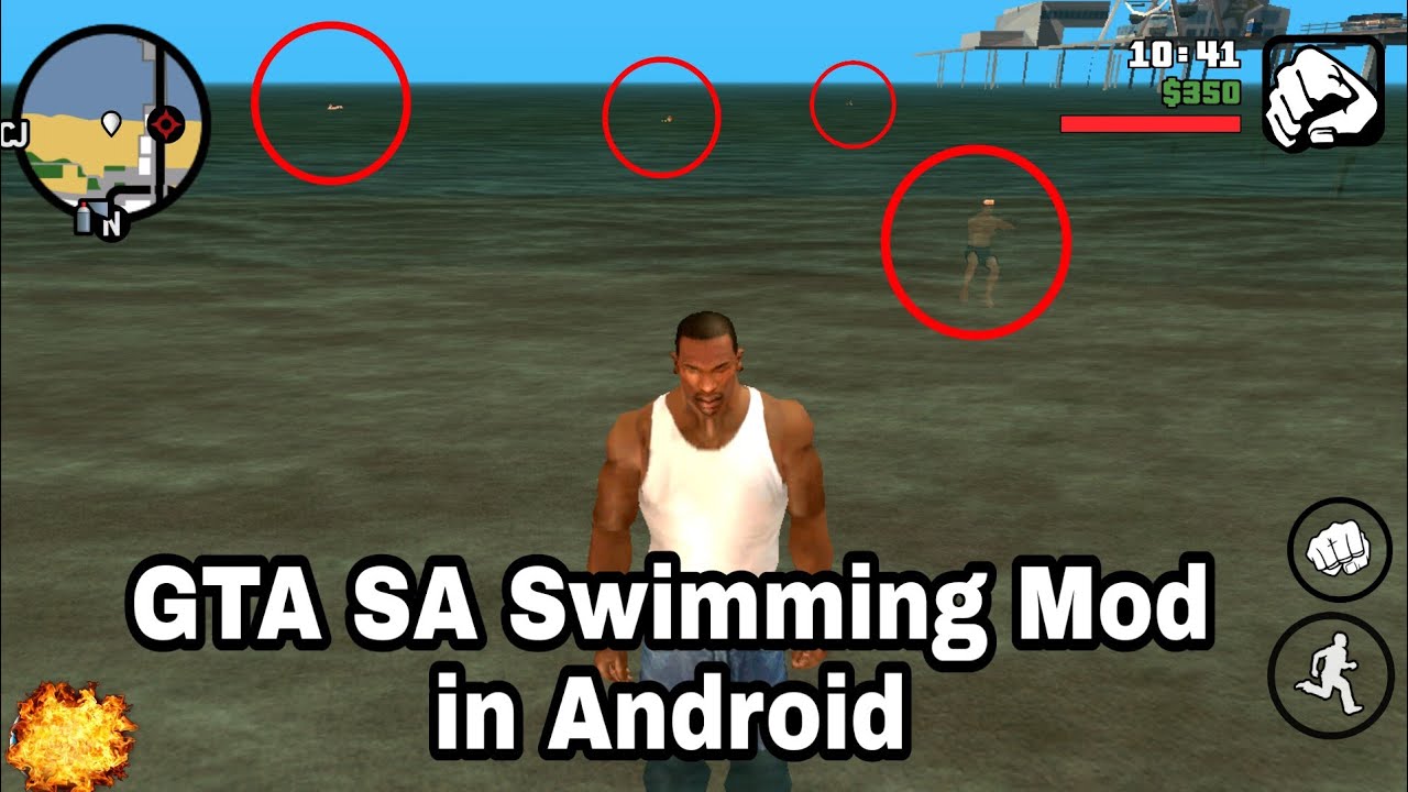 GTA SA: Swimming in the people:- Mod in Android - YouTube