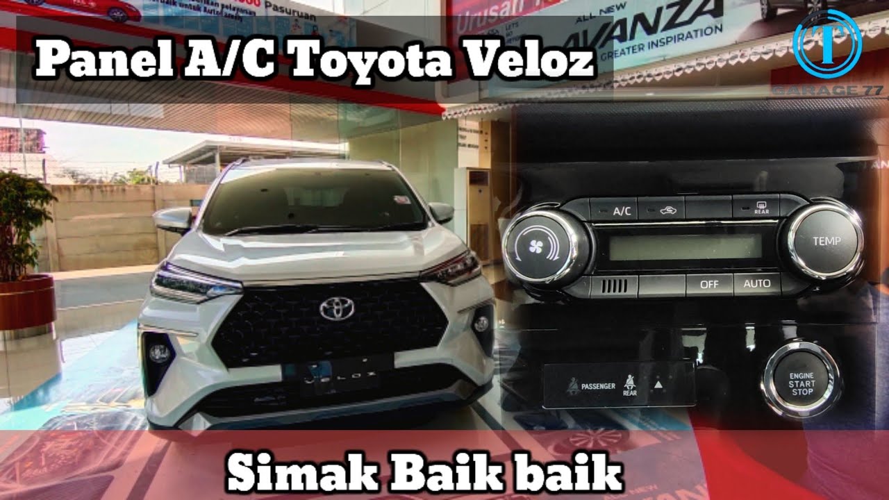 Panel instrument A/C toyota Veloz 2022 in depht Tour - YouTube