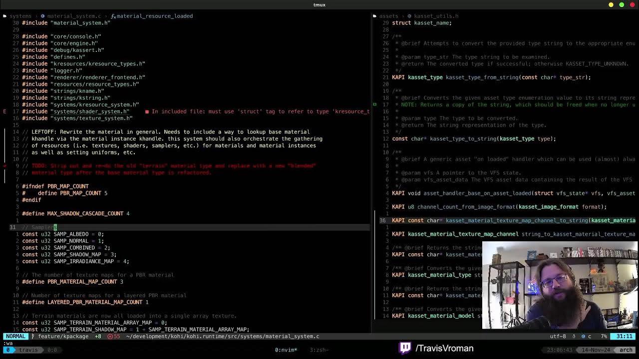 C/Vulkan Game Engine Dev Ep. 248: Material and config changes !kohi - YouTube
