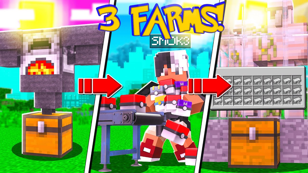 3 FARMS ESSENCIAIS PARA O SEU Minecraft Pixelmon! - POKEMON CASH #6 ...