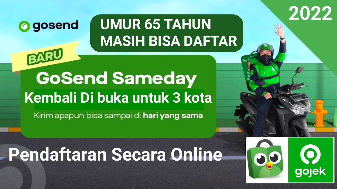 CARA DAFTAR ONLINE GOSEND SAMEDAY DARI GOJEK - YouTube
